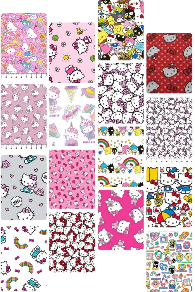 10 Fat Quarters - Assorted Hello Kitty Fat Quarter Bundle - Walmart.com