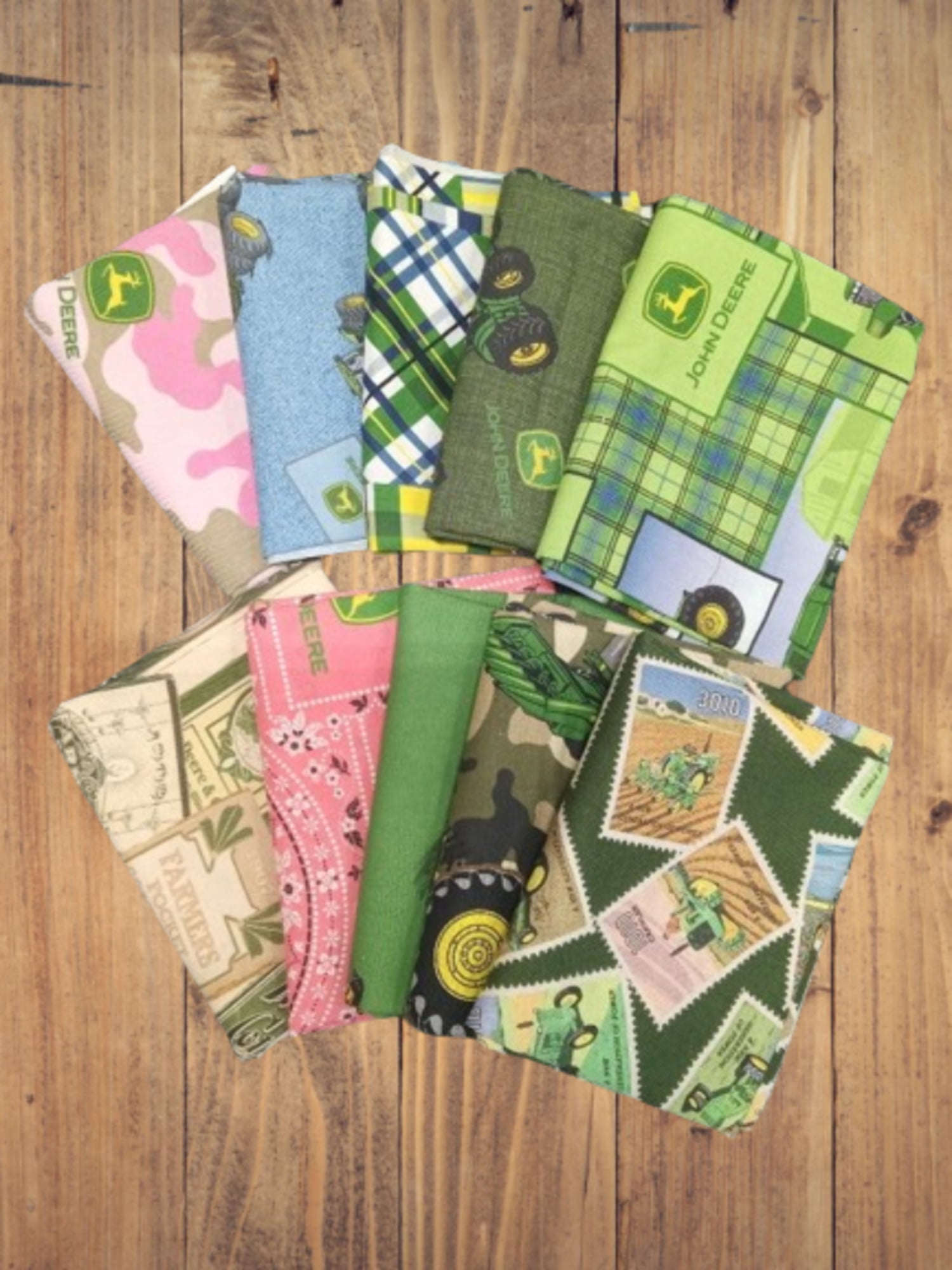 10 Fat Quarters - Assorted John Deere Fat Quarter Bundle - Walmart.com