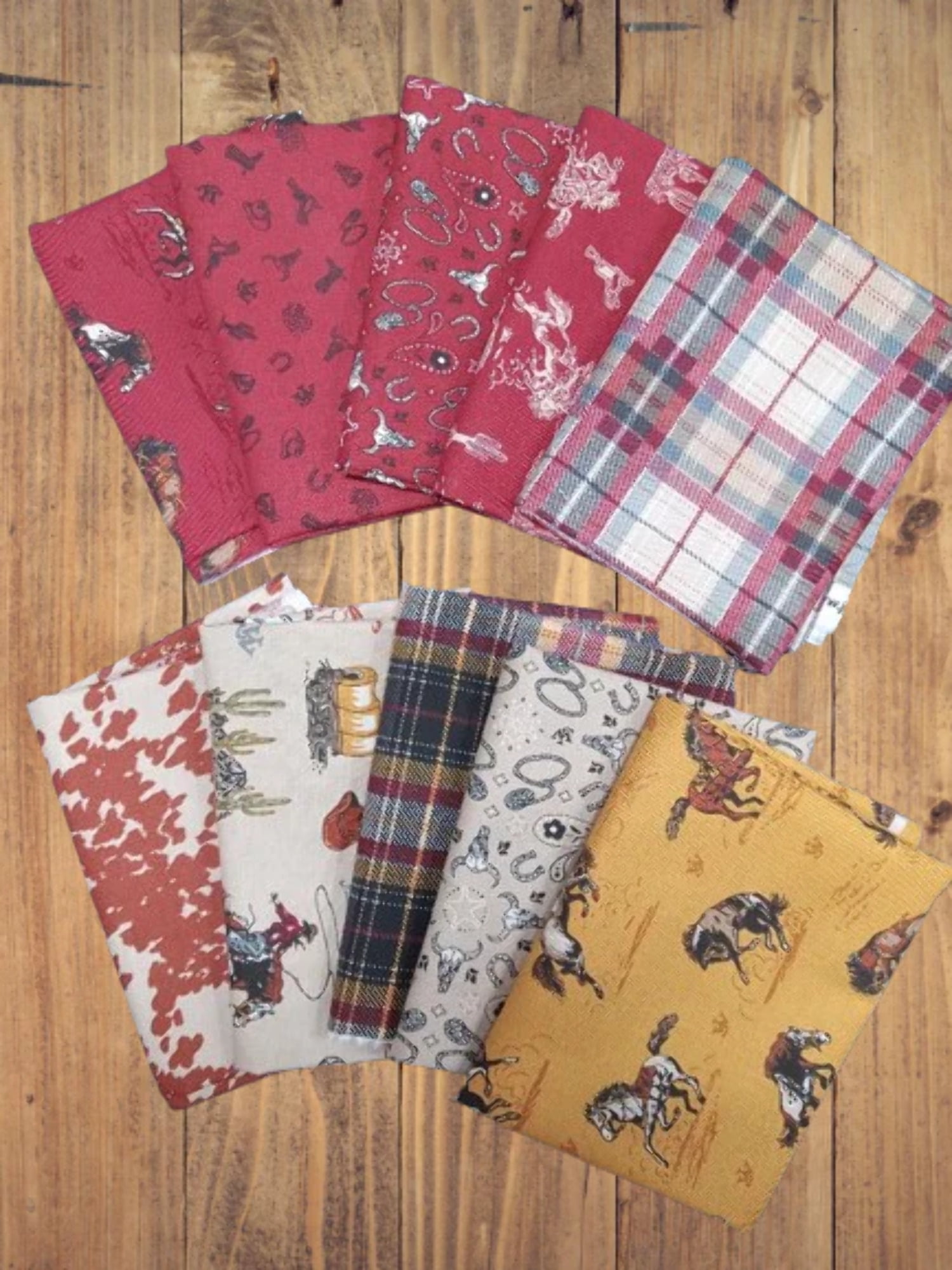 10 Fat Quarters - Assorted John Wayne Courage Sand Red Barn Fat Quarter ...