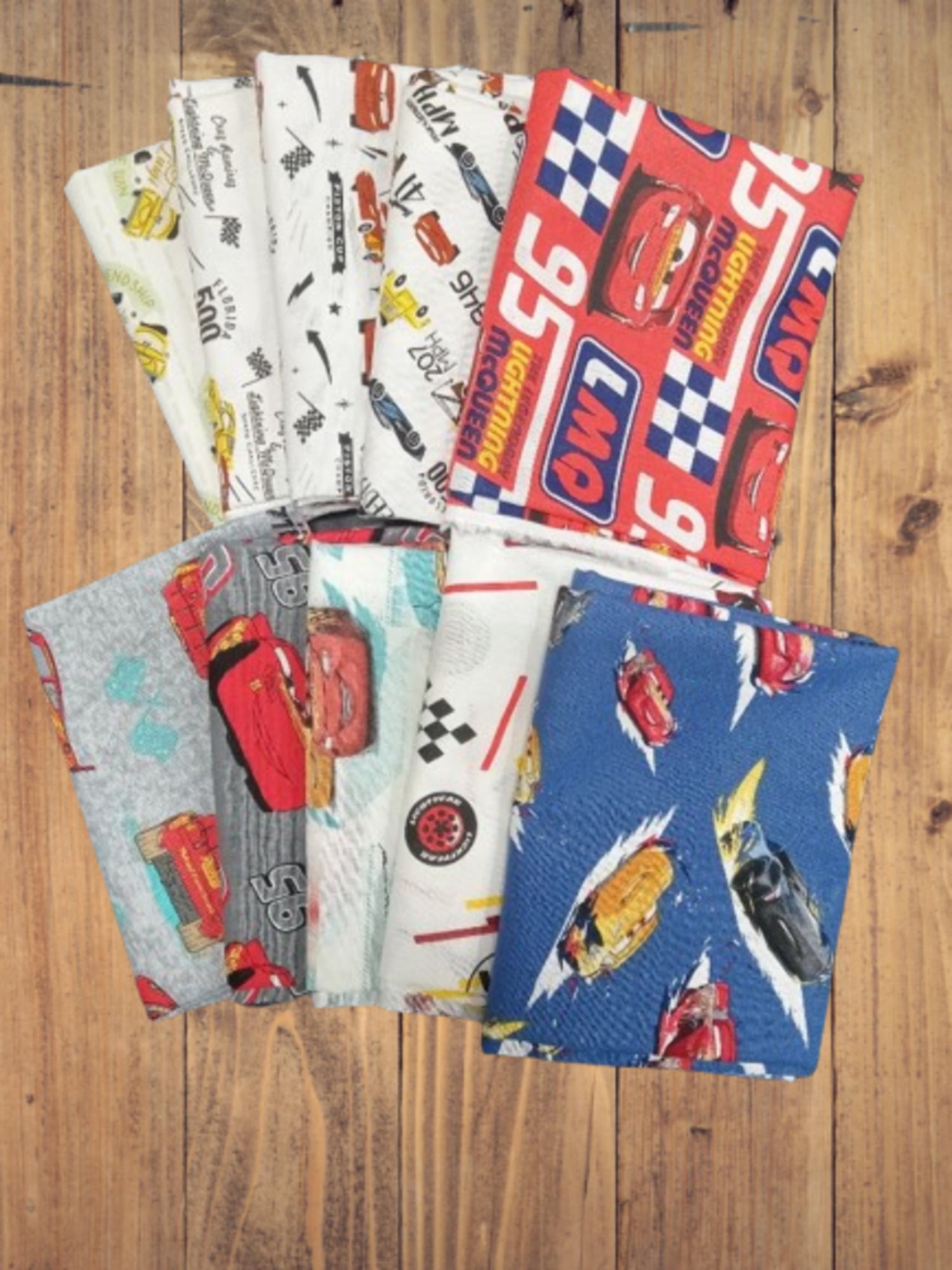 10 Fat Quarters - Assorted McQueen and Friends Fat Quarter Bundle ...
