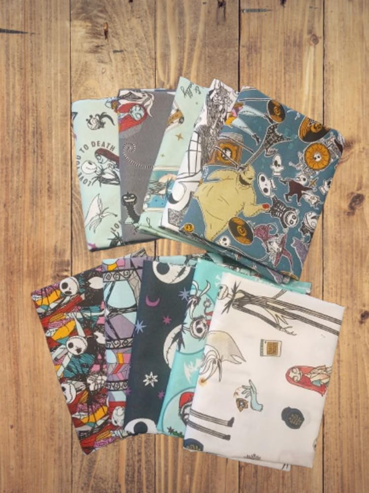 10 Fat Quarters - Assorted Nightmare Christmas Fat Quarter Bundle ...