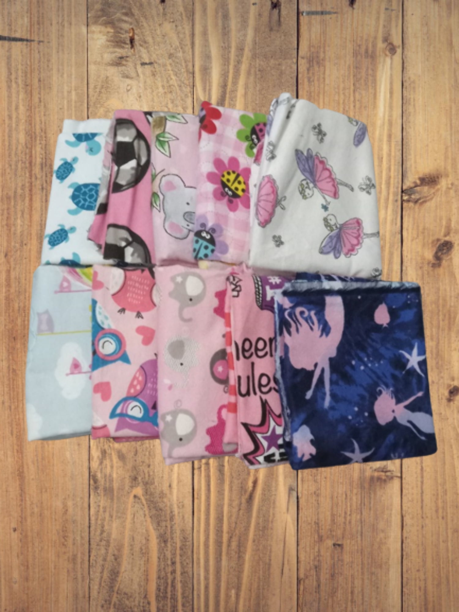 10 Fat Quarters - Assorted Pink Flannel Fat Quarter Bundle - Walmart.com