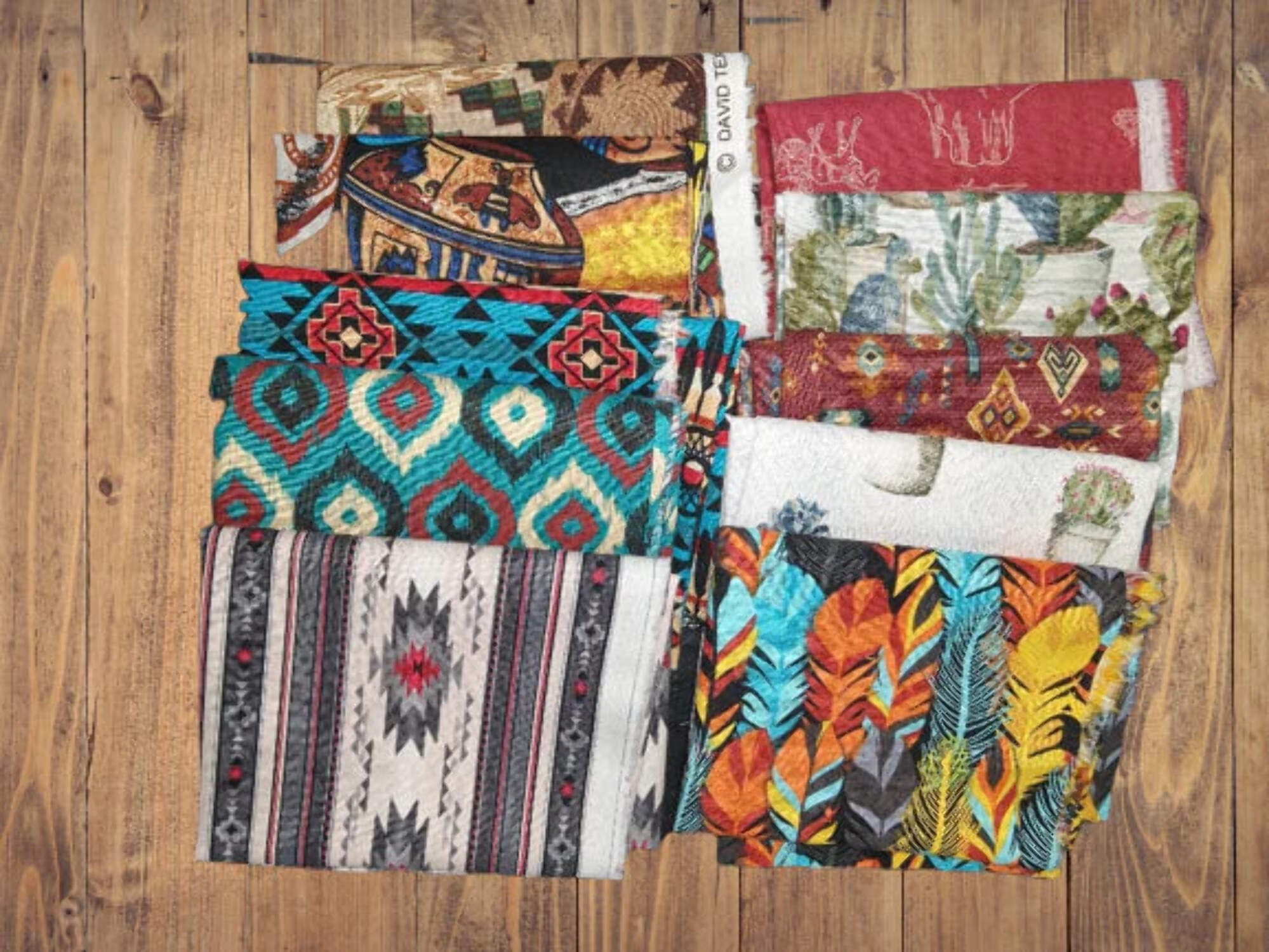 10 Fat Quarters - Assorted Southwestern Cowboy Fat Quarter Bundle ...