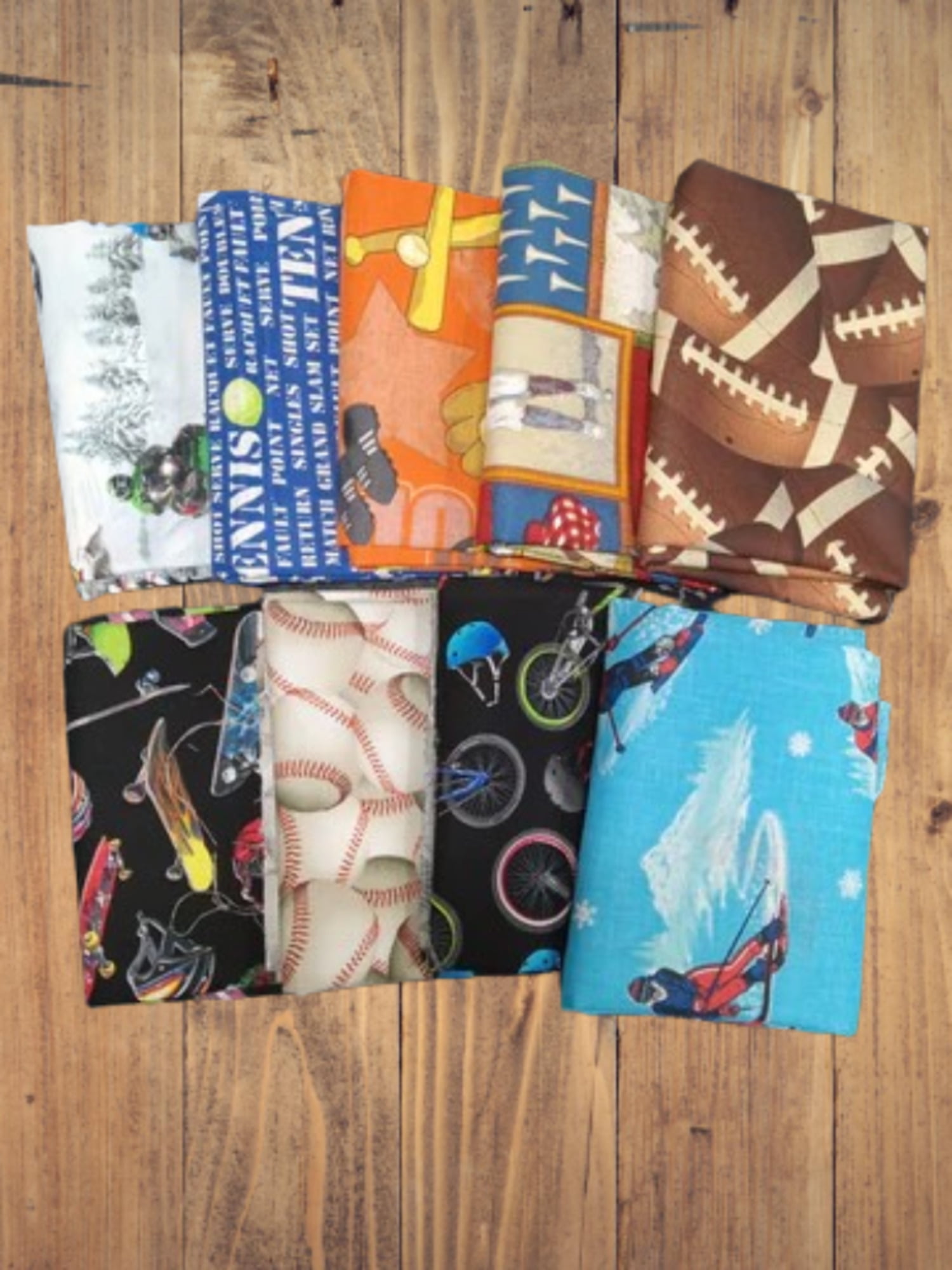 10 Fat Quarters - Assorted Sports Fat Quarter Bundle - Walmart.com
