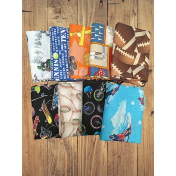 10 Fat Quarters - Assorted Sports Fat Quarter Bundle - Walmart.com