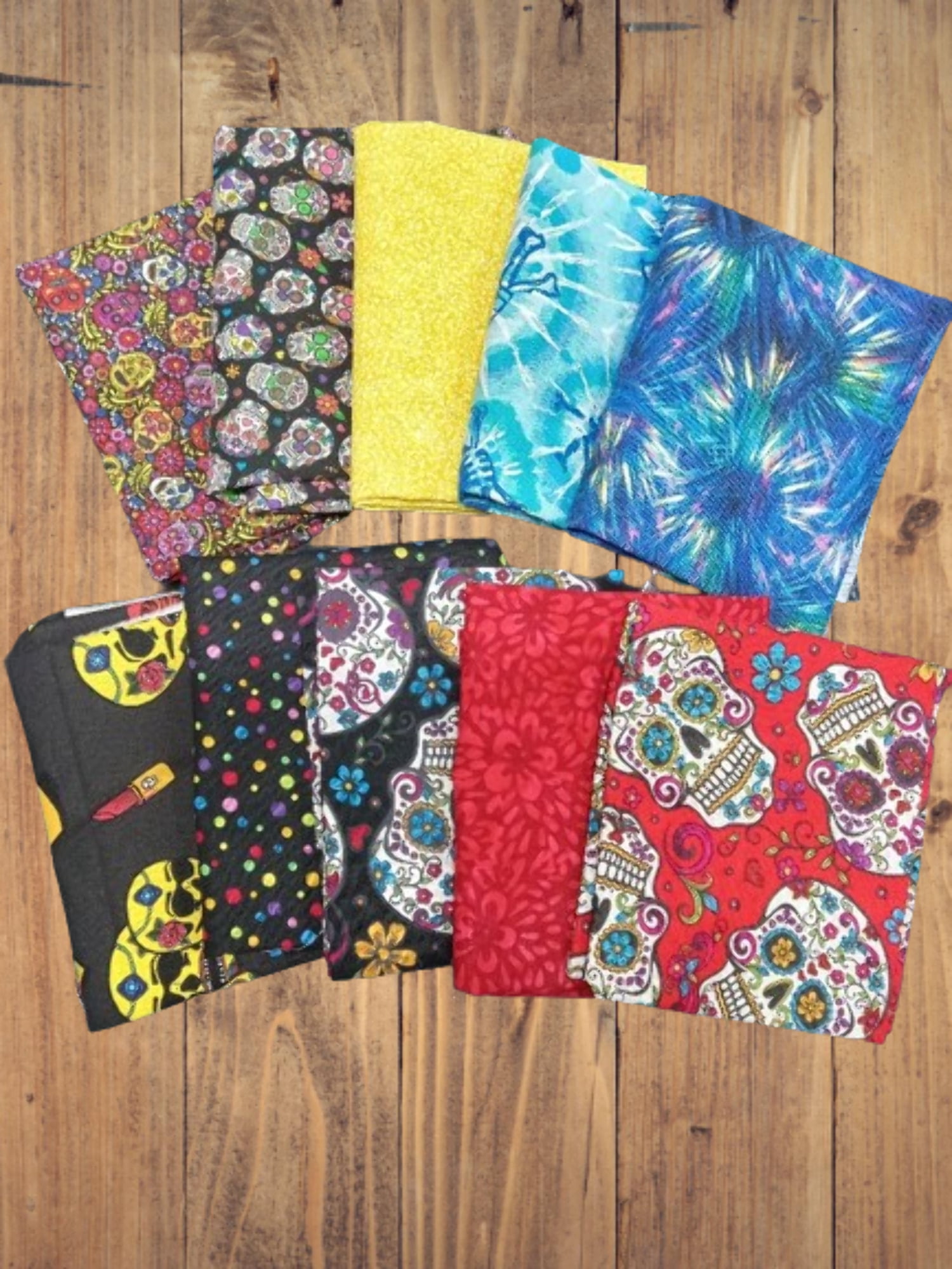 10 Fat Quarters - Assorted Sugar Skulls Fat Quarter Bundle - Walmart.com