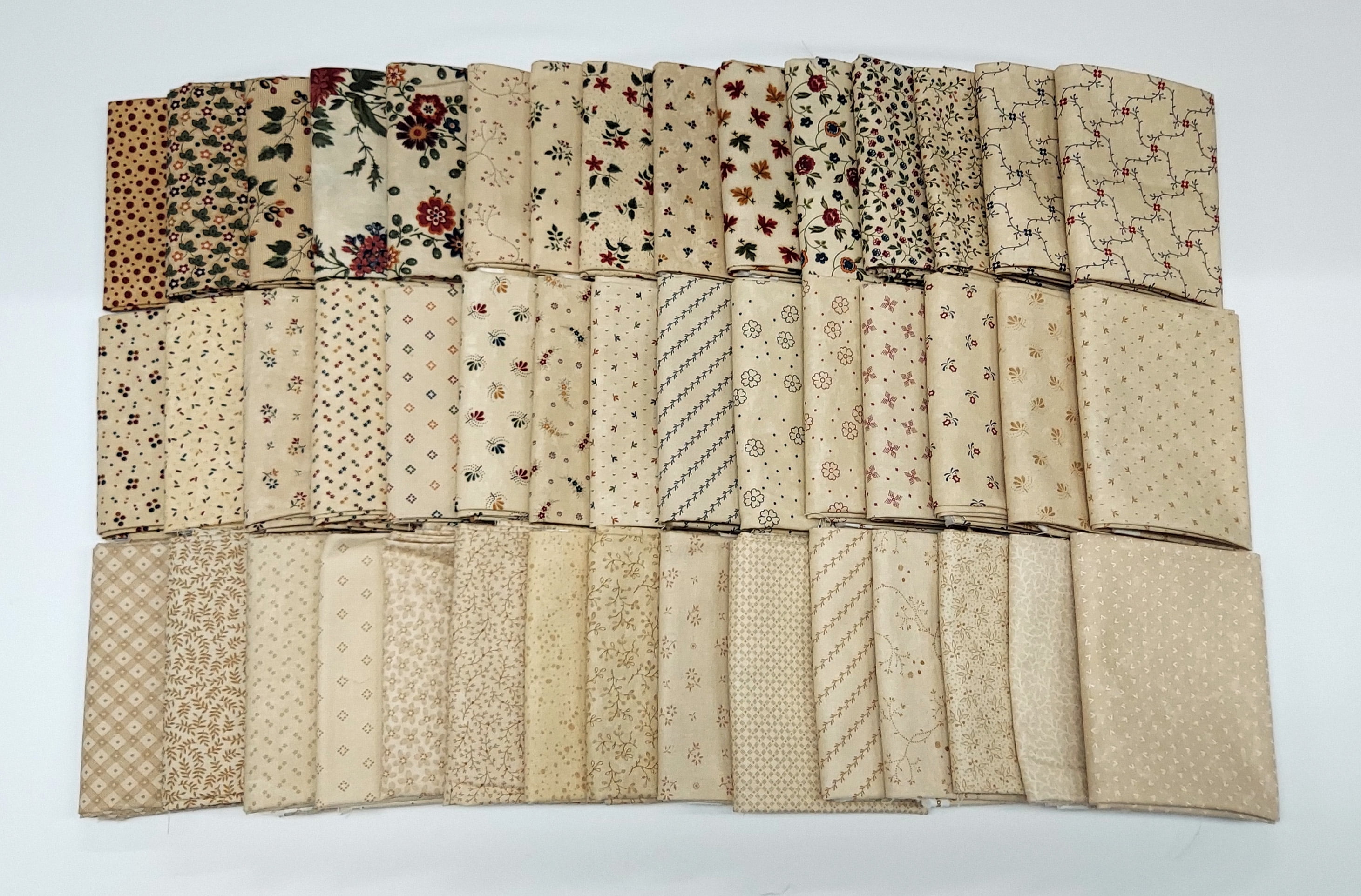 10 Fat Quarters - Kansas Troubles by Moda (Neutrals, Creams, LIGHT ...
