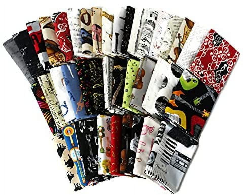 10 Fat Quarters - Music Musical Instruments Notes Marching Band ...