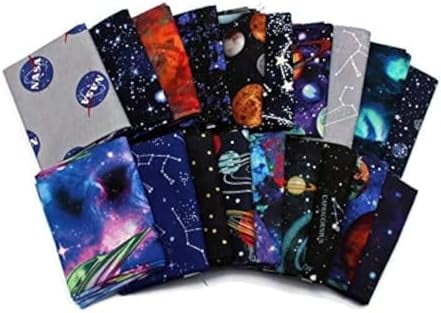 10 Fat Quarters - Outer Space Astronomy Solar System Stars Planets ...