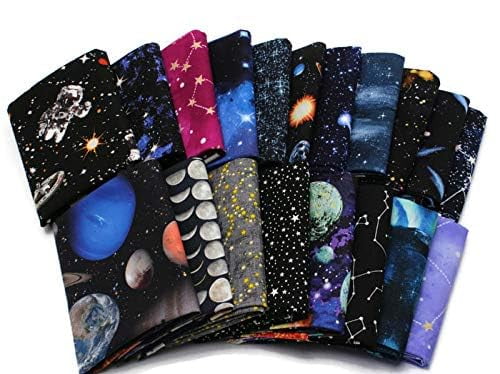 10 Fat Quarters - Outer Space Astronomy Solar System Stars Planets ...