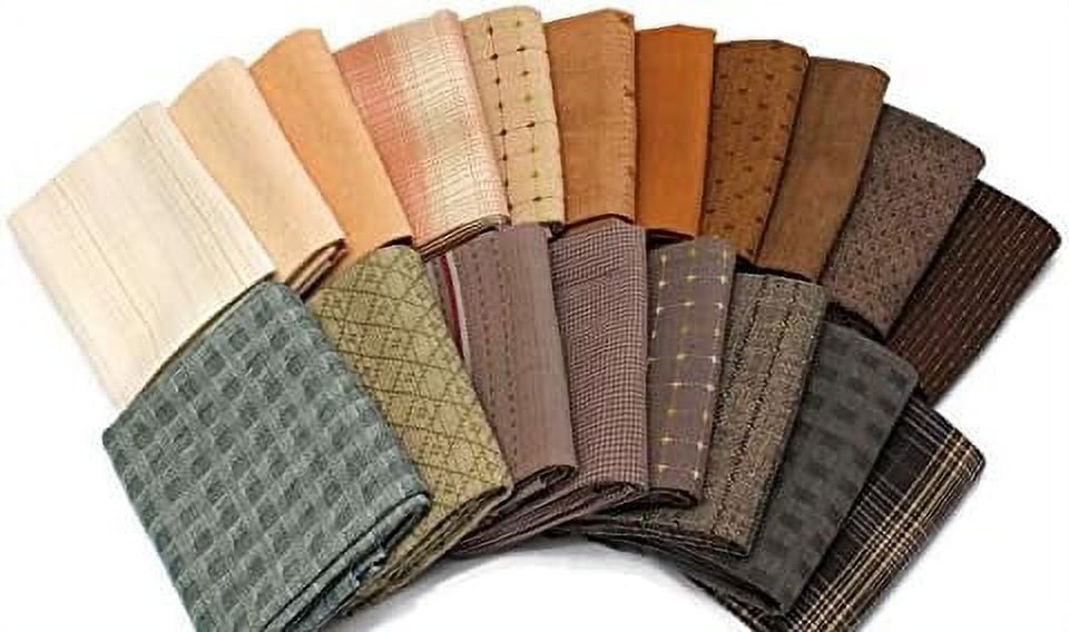 10 Fat Quarters - Textured Homespun Diamond Textiles Henry Glass ...