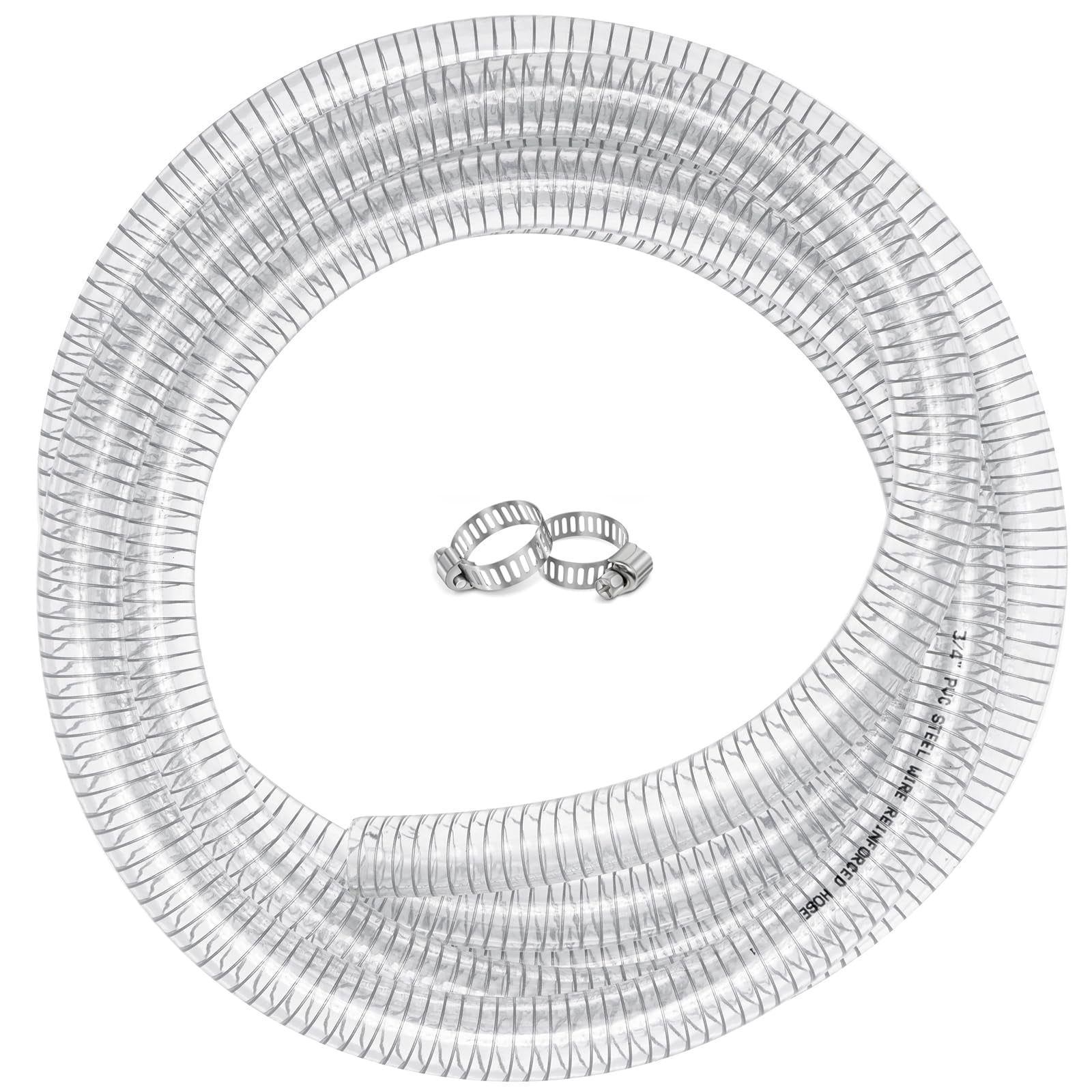 10 Feet 1" ID PVC Wire Reinforced Flexible Vinyl Tubing for Water ...