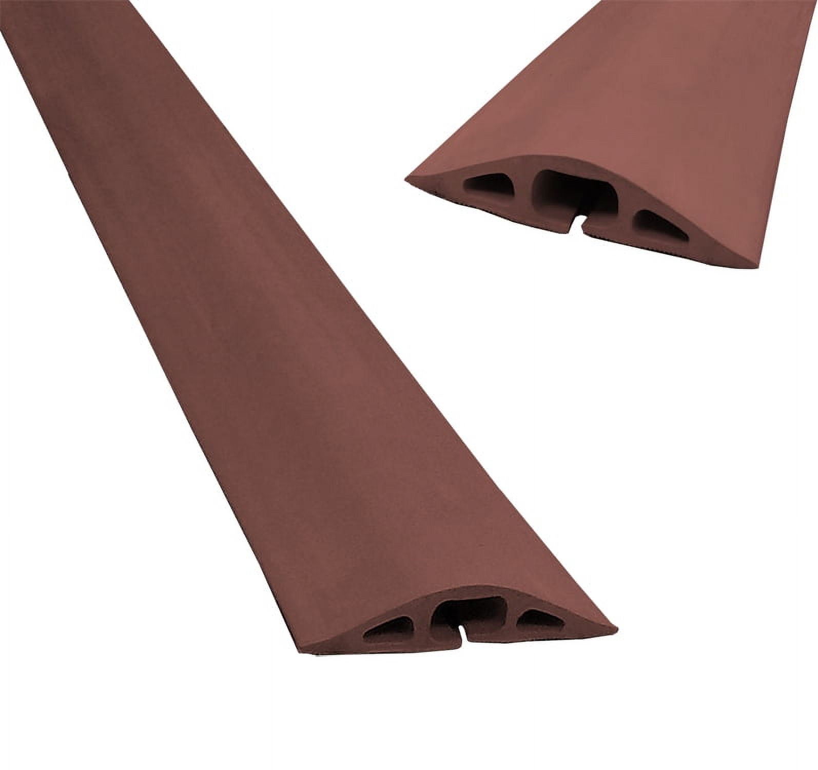 10 Feet Brown D-2 Standard Profile Rubber Duct Floor Wire Cable Cord ...