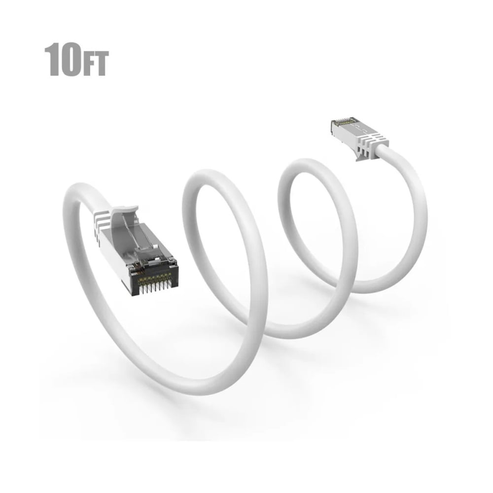 10 Feet CAT8 RJ45 Network LAN Ethernet SFTP Patch Cable 2GHz 40G 26AWG ...