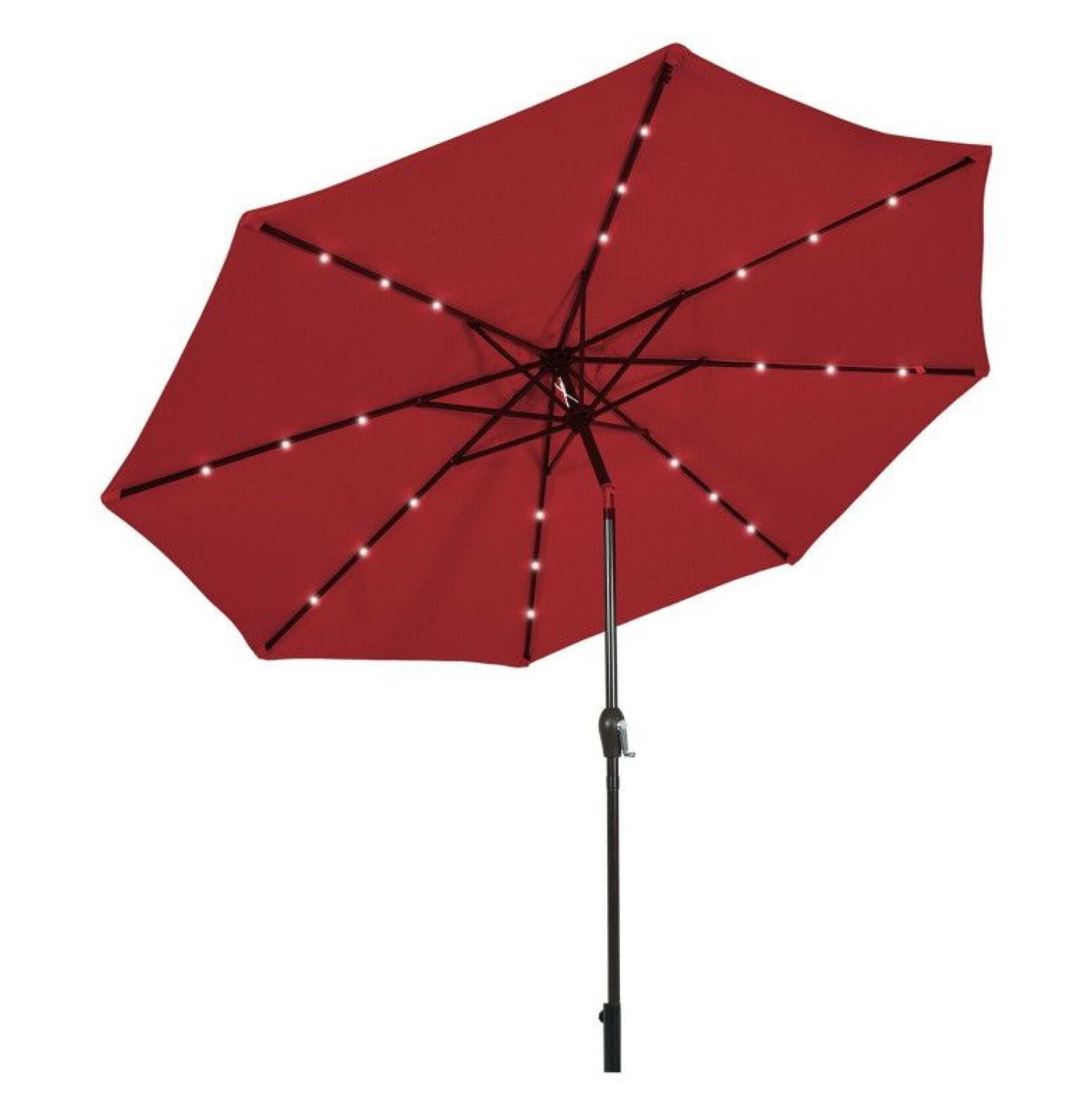 10 Feet Outdoor Patio Umbrella with Bright Solar LED Lights - Walmart.com
