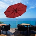 10 Feet Outdoor Patio Umbrella with Bright Solar LED Lights - Walmart.com
