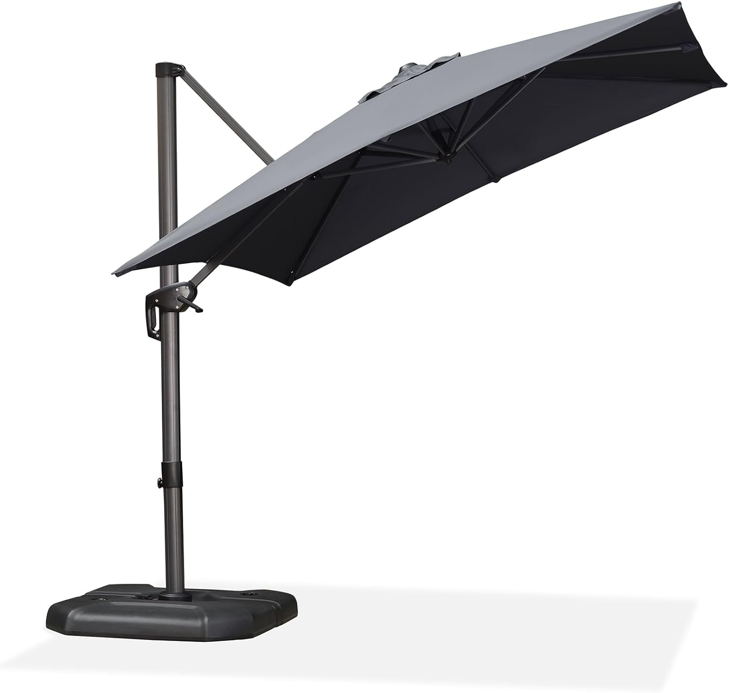 10 Feet Patio Umbrella Outdoor Cantilever Square Umbrella Aluminum ...