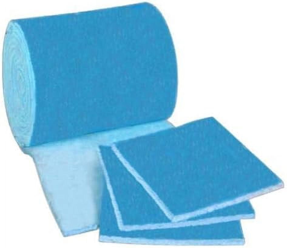 10 Feet of Blue and White Air Filter Media Roll , MERV6 Polyester Media ...