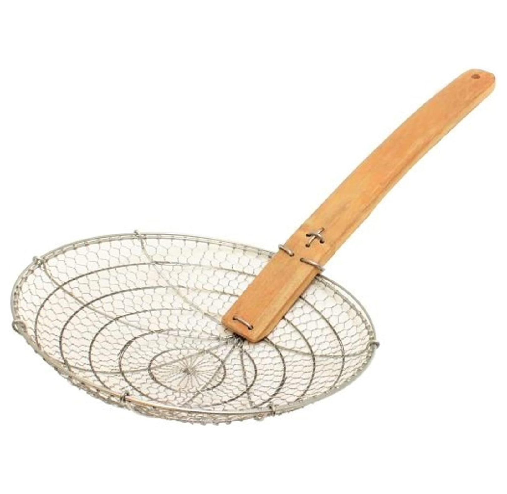 - 10” Fine Mesh Skimmer Galvanized Steel with Natural Bamboo Handle ...