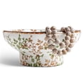 LE TAUCI, 10-Inch Vintage Floral Ceramic Decorative Bowl, Footed ...