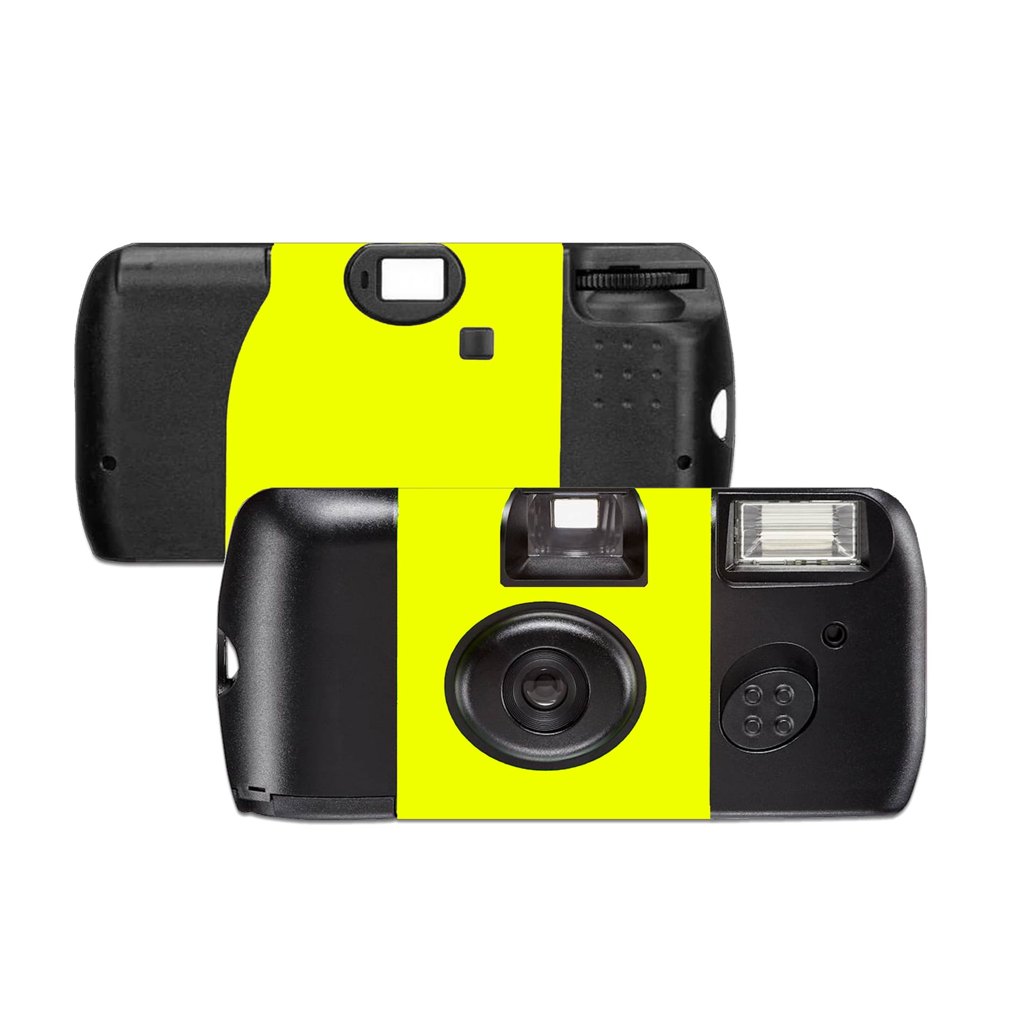 10 Fluorescent Yellow Label Film Camera – Kodak 400 Speed Single Use ...