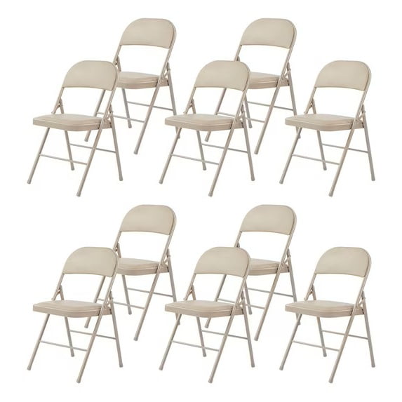 10-Folding Chair Indoor Outdoor – Lightweight Portable Metal Frame ...