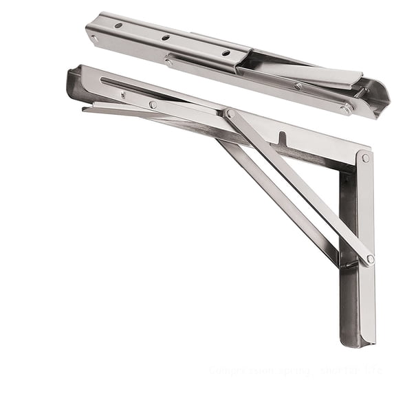 10'' Folding Shbrackets Max. Load 220 Lb Heavy Duty Stainless Steel Diy ...