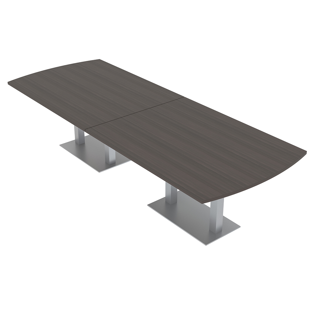 10 Foot Arc Rectangle Modular Conference Table Square Bases w/Electric ...