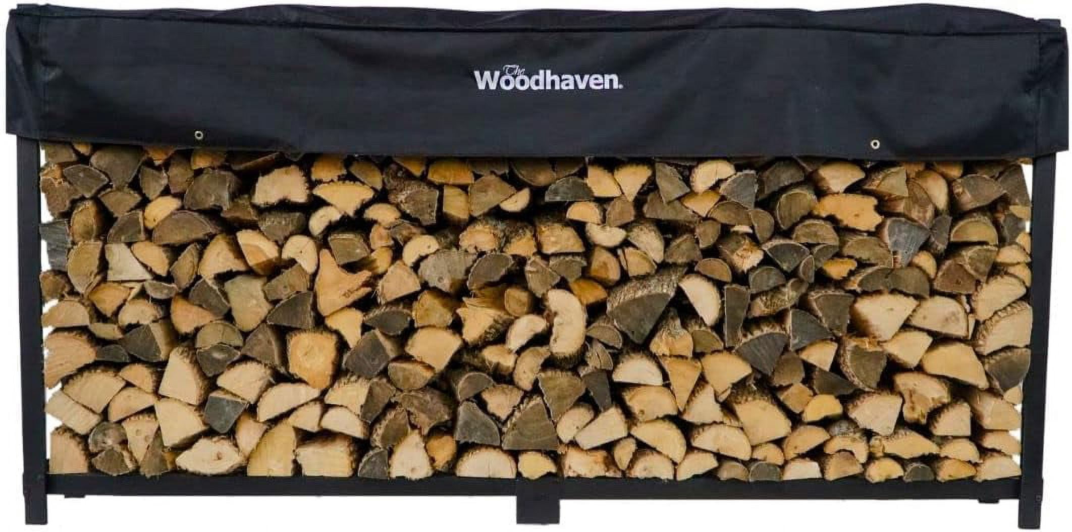 10-Foot Firewood Rack – 1/2 Cord Raised Lumber Storage Rack – Keeps ...