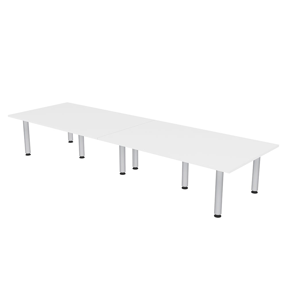 10 Foot Rectangle Conference Room Table with Power Modules Post Legs ...