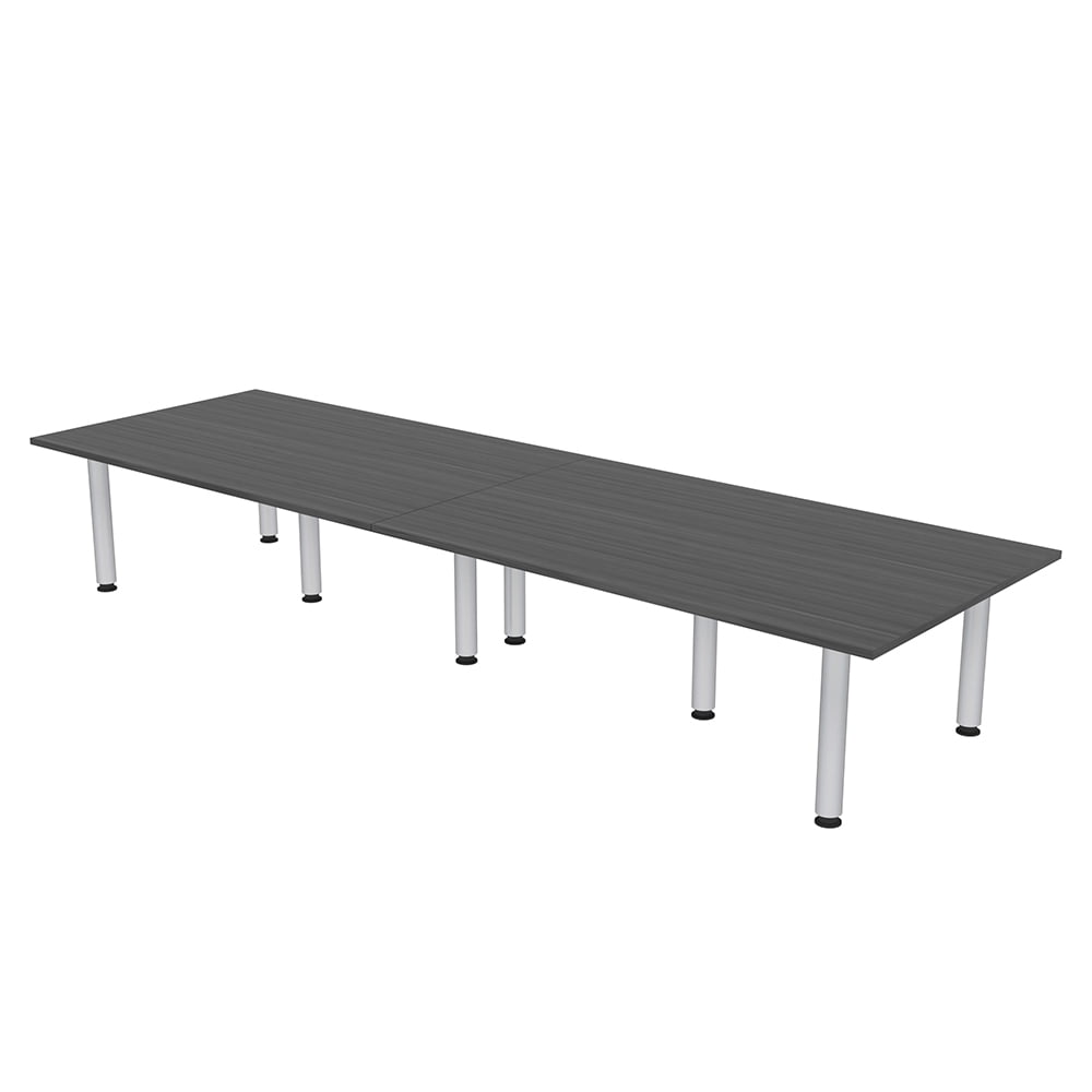 10 Foot Rectangle Conference Room Table with Power Modules Post Legs ...