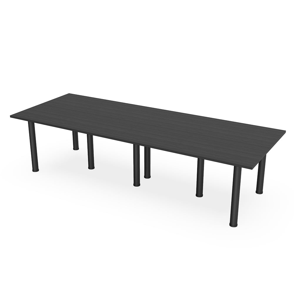10 Foot Rectangle Conference Room Table with Power Modules Post Legs ...