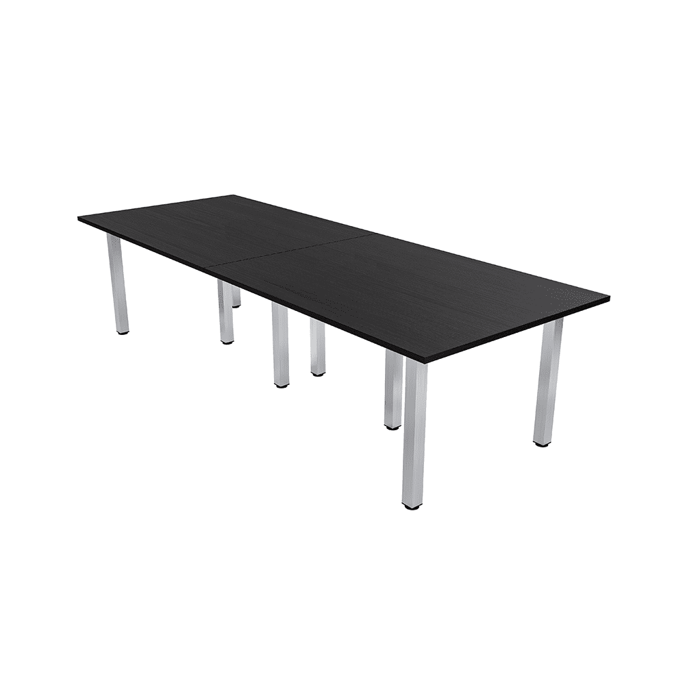 10 Foot Rectangle Conference Room Table with Power Modules Square Post ...