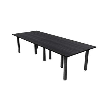 3X5 Arc Rectangle Conference Table With Silver Post Leg Power And Data ...