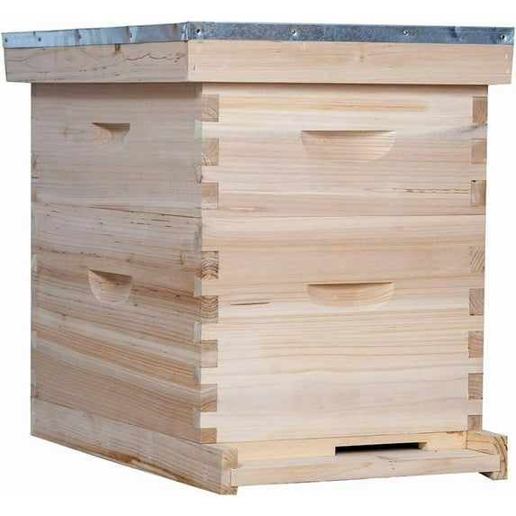 10 Frame Bee Hive, Compelte Bee Hive Starter Kit Includes 1 Deep Brood ...