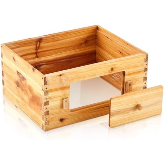 10 Frame Deep Brood Bee Hive Box, Langstroth Beehive with Transparent ...