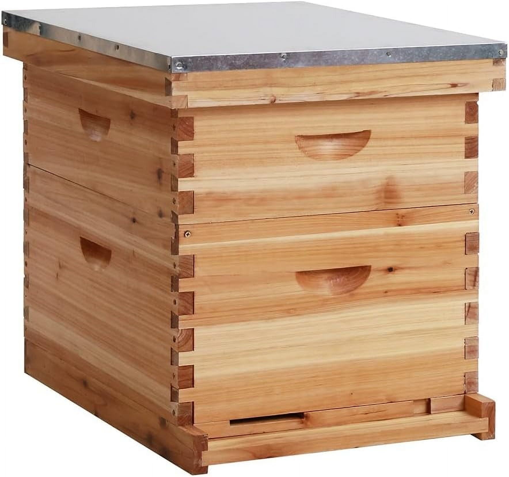 10-Frame Langstroth Bee Hive Coated with 100% Beeswax Includes Beehive ...