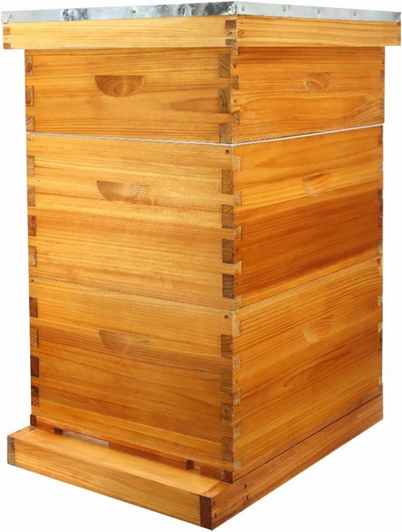 10 Frame Langstroth Beehive Kit Dipped in Beeswax Bee Hives with 2 Deep ...