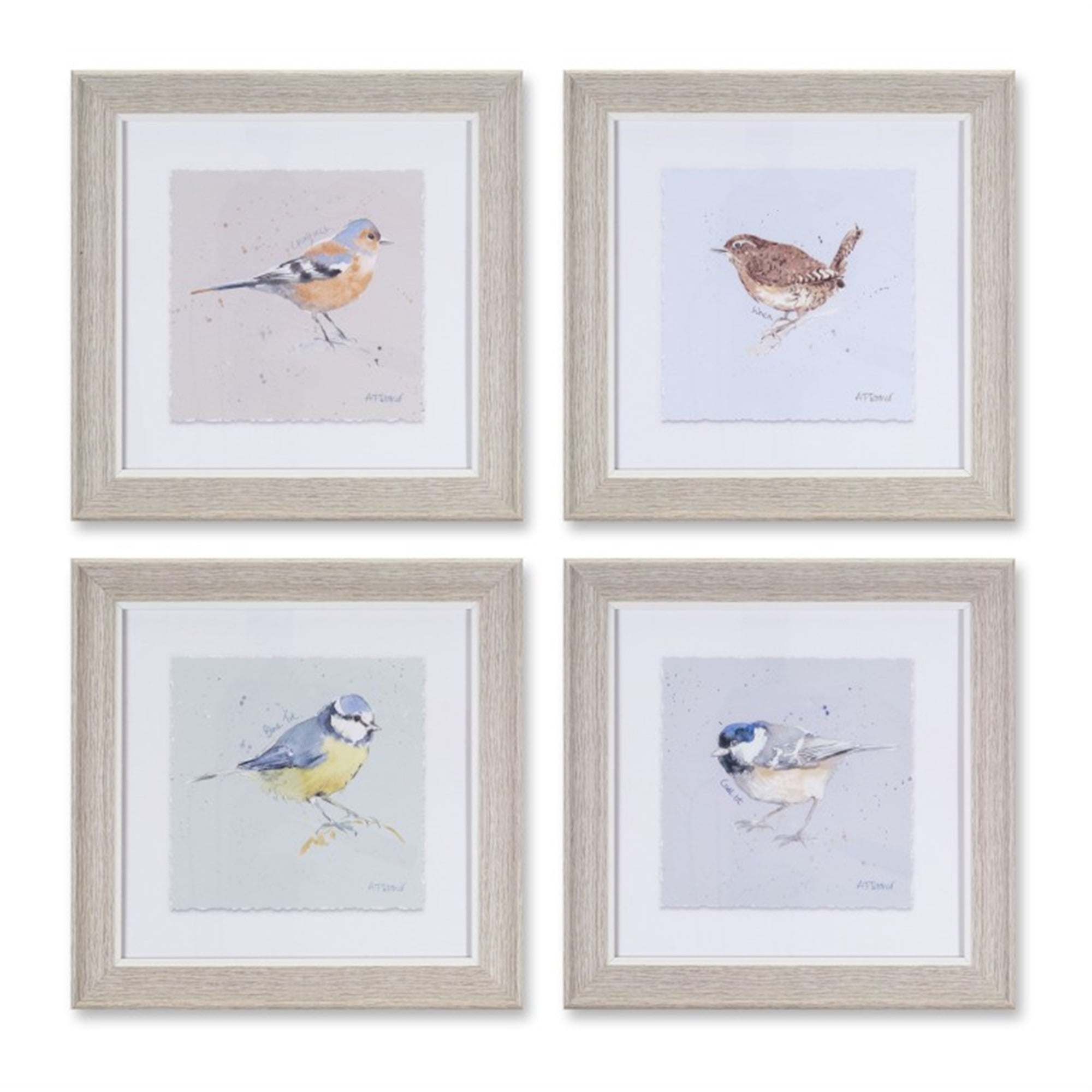 10" Framed Bird Print (Set of 4) - Walmart.com