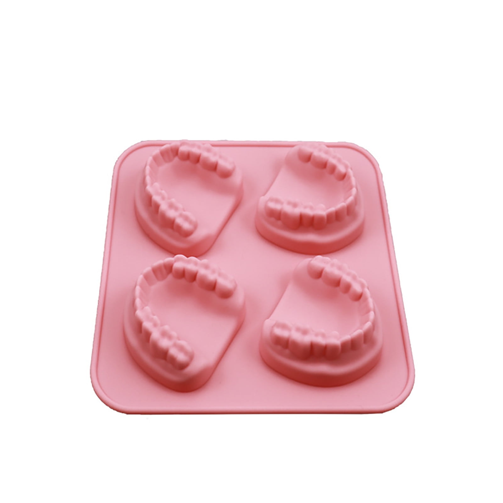 Under 10$ Free Ship Home Decor 4 Grid Silicone Teeth Shaped Ice Trays ...