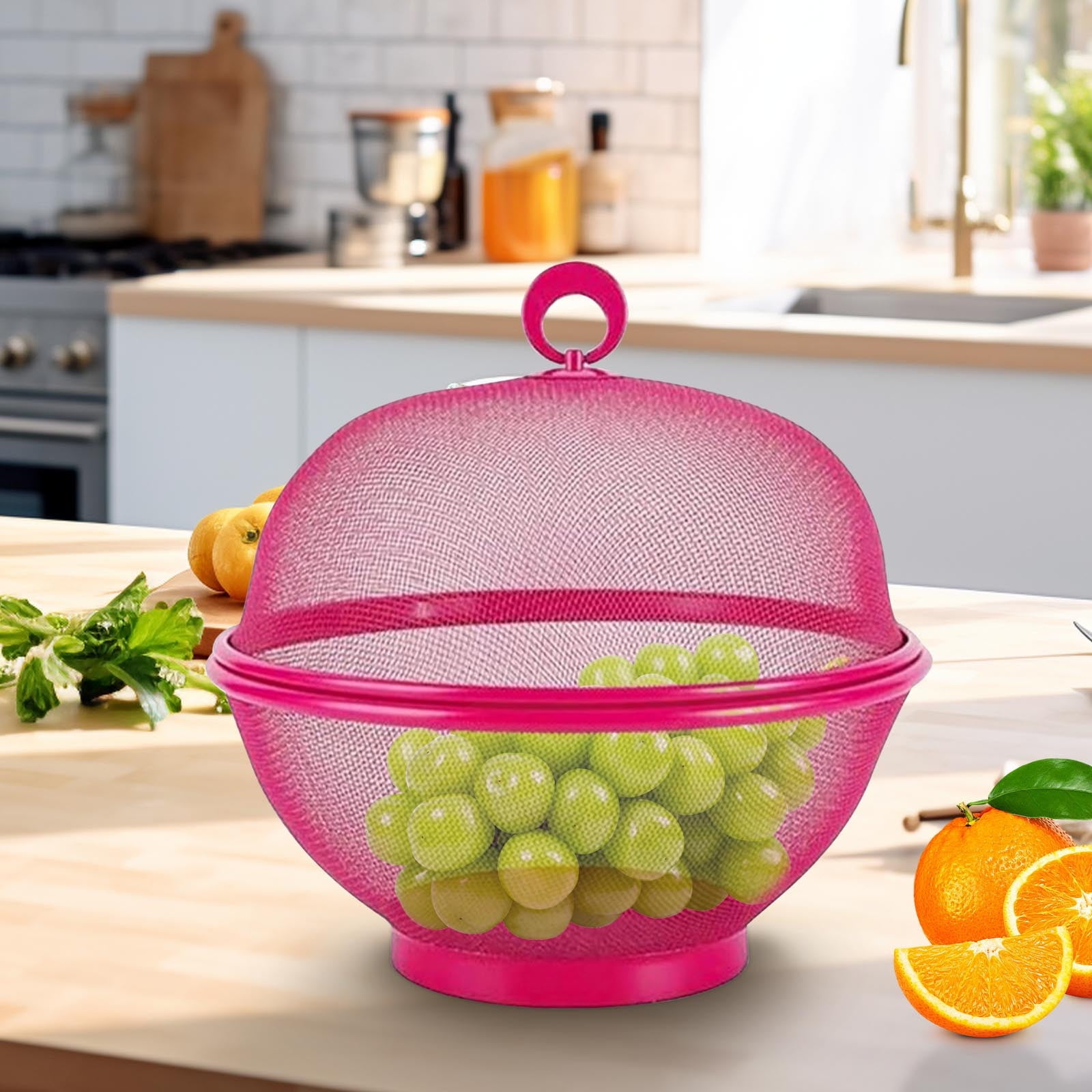 Under 10, Fresh Fruit Storage Basket - Large Mesh Food Protection Organizer, Durable Kitchen ...
