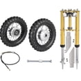 10" Front Wheel 2.50-10 Dirt Bike Tire Rim Drum Brake + Front Forks ...