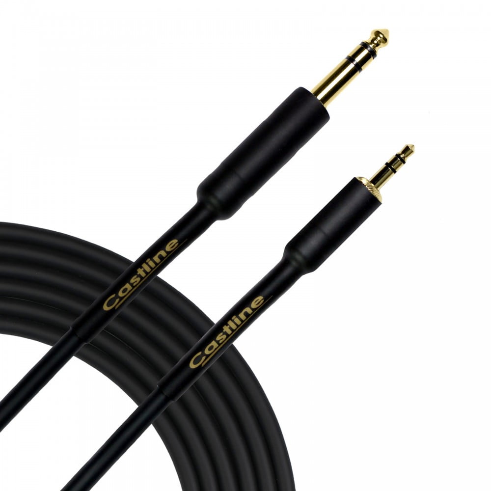 10 Ft Castline Gold 3.5mm TRS to 1/4" TS Patch Cable Mogami 2549 (no ...
