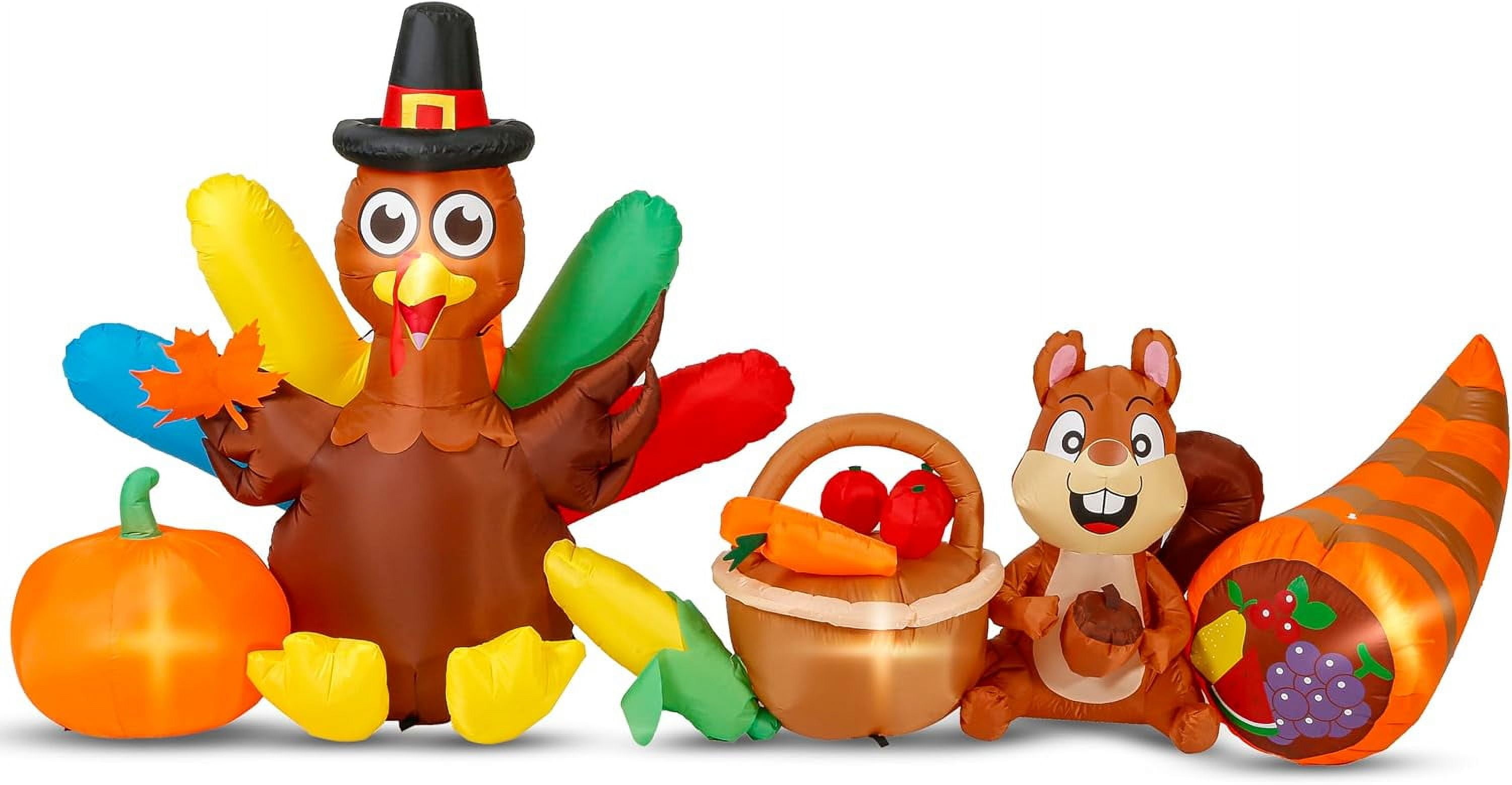 10 Ft Long Thanksgiving Inflatables, Indoor Outdoor Lighted ...