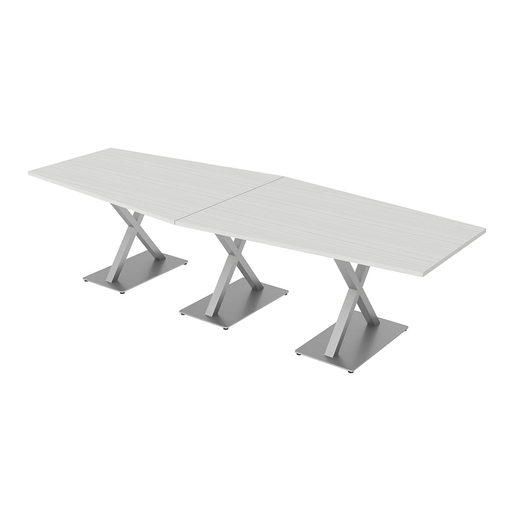 10 Ft Modular Hexagon Shaped Conference Table X Bases Electrical Units ...