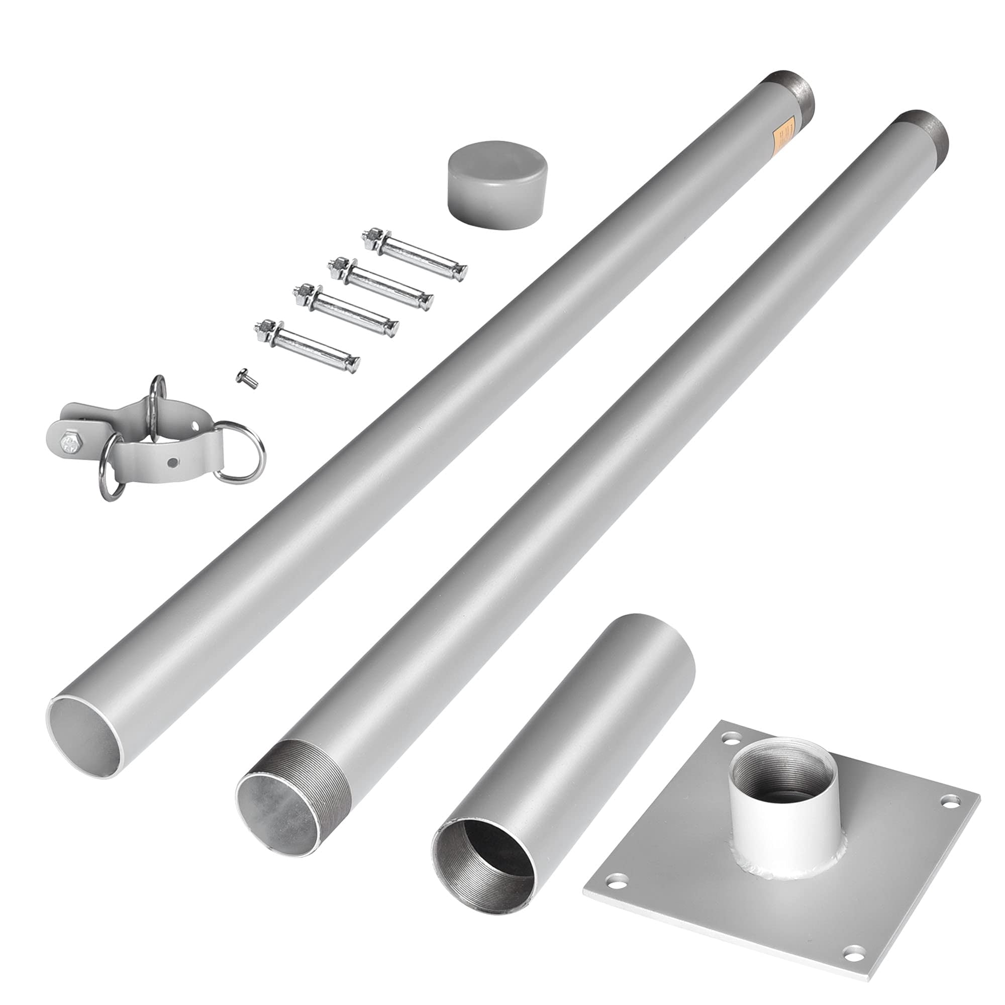 10 Ft String Light Pole Outdoor Metal Pole Aluminum with Side Hooks ...