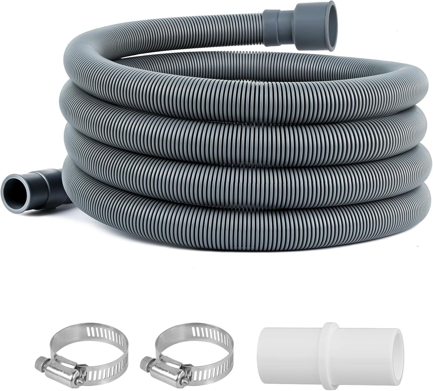 10 Ft Universal Washing Machine Drain Hose Extension, Flexible ...