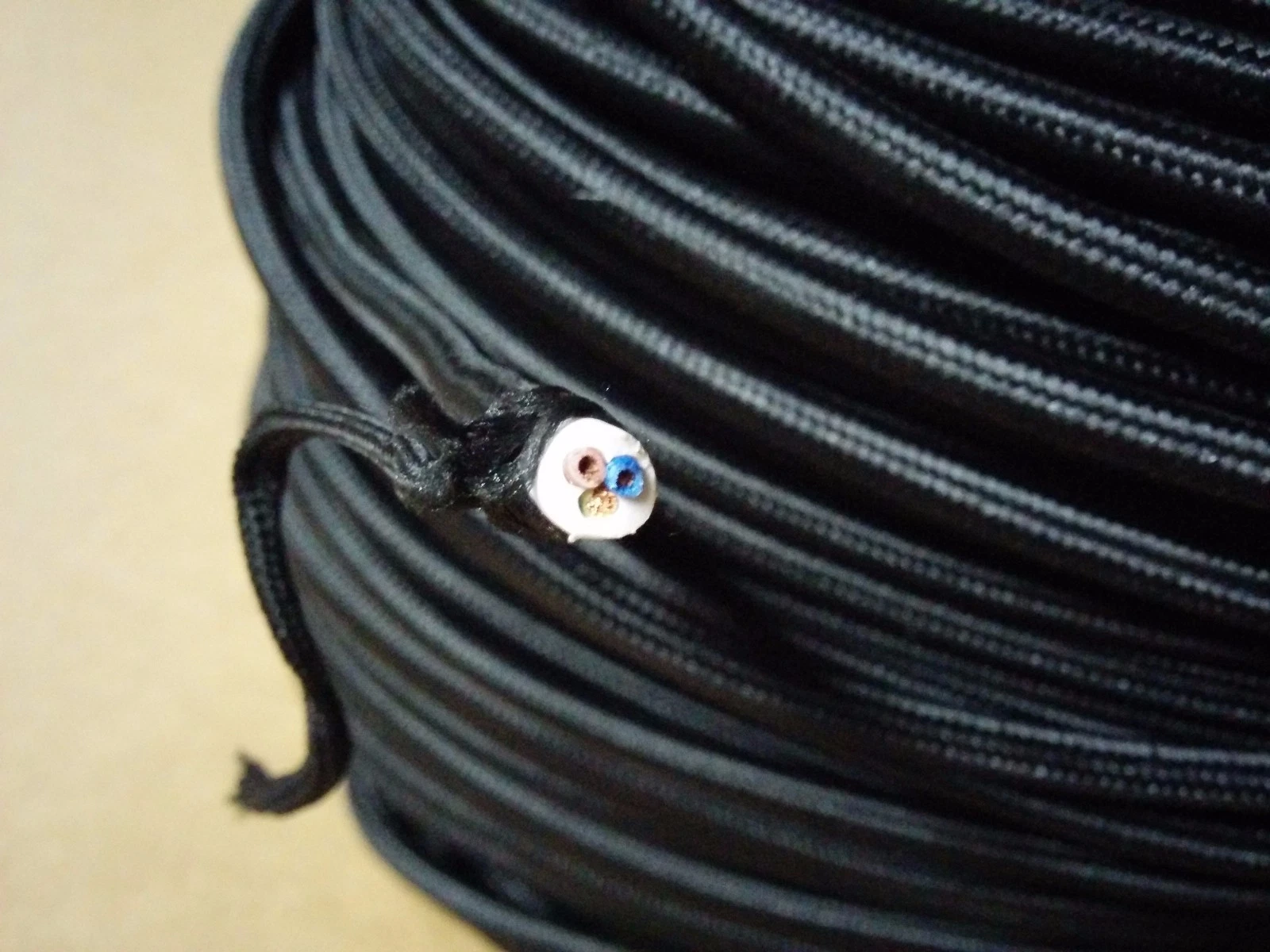 (10 Ft) Vintage 3-Wire Round Cloth Covered Wire Antique Pendant Lamp ...