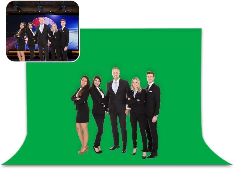 10 Ft x 12 Ft Photography Backdrop Green Screen, Green Background Non ...