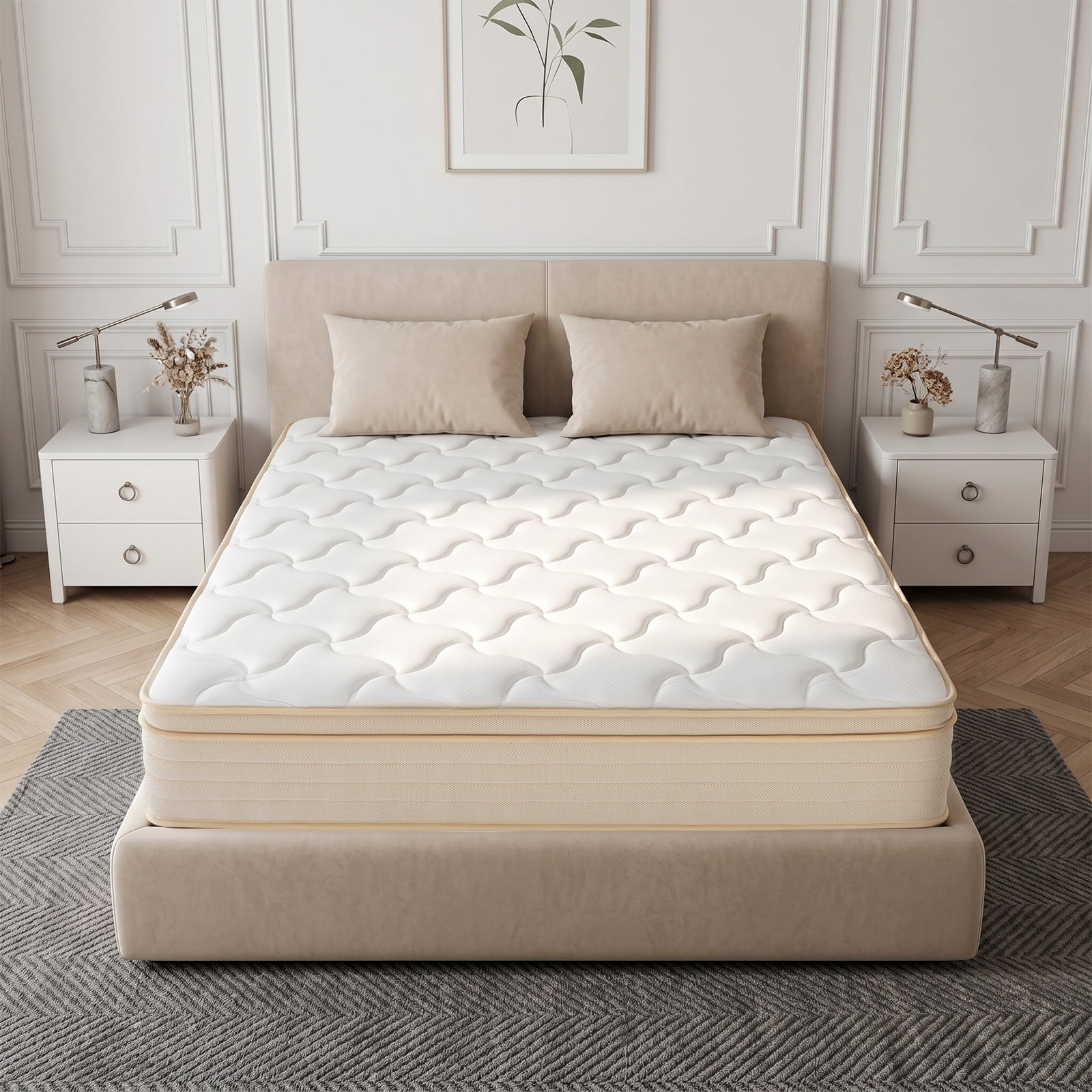 10" Full Hybrid Mattress in a Box, Gel Memory Foam with Individually ...